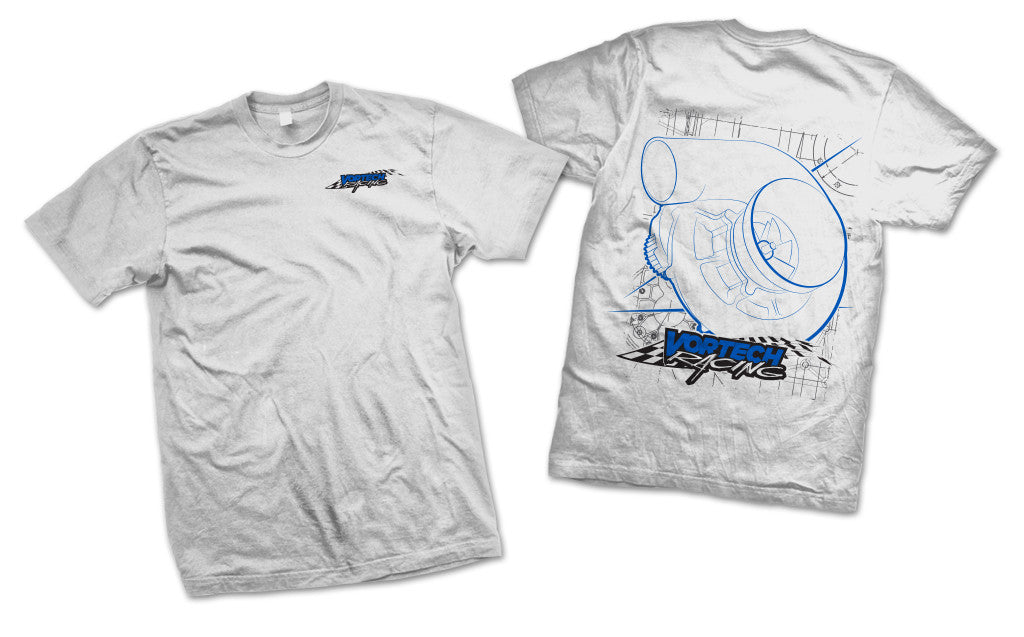 "Vortech Racing" Design 3-Color On Black/White T-Shirt | Vortech ...