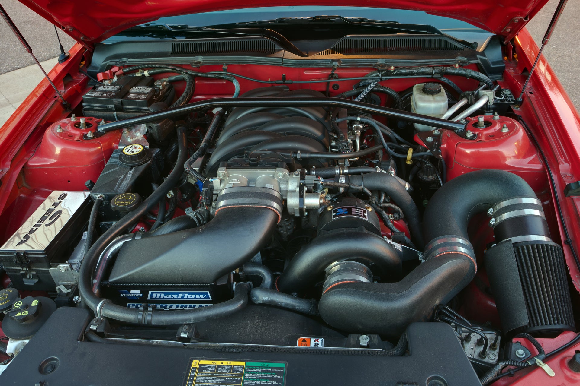 supercharged engine mustang